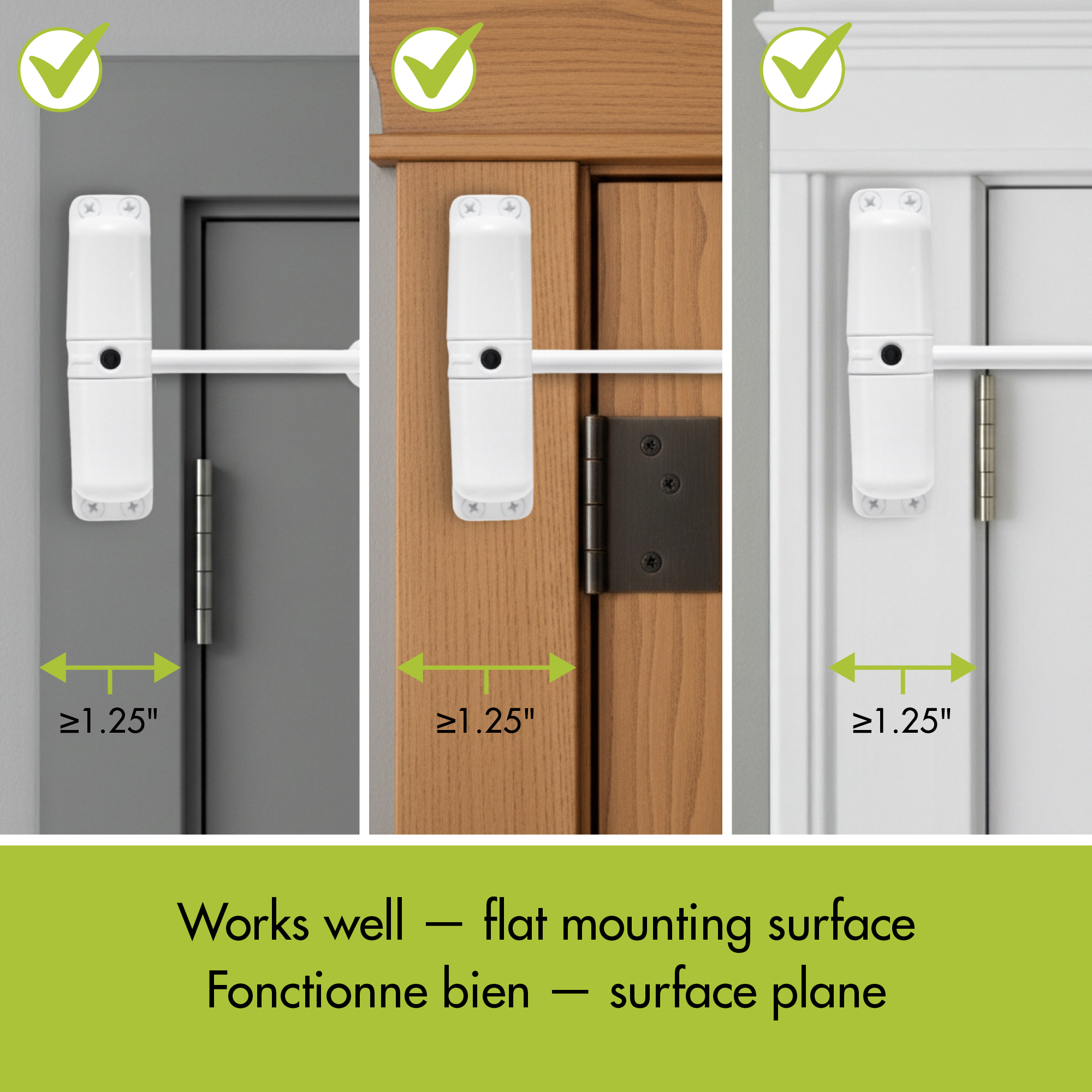 Automatic Spring Interior Door Closer, White