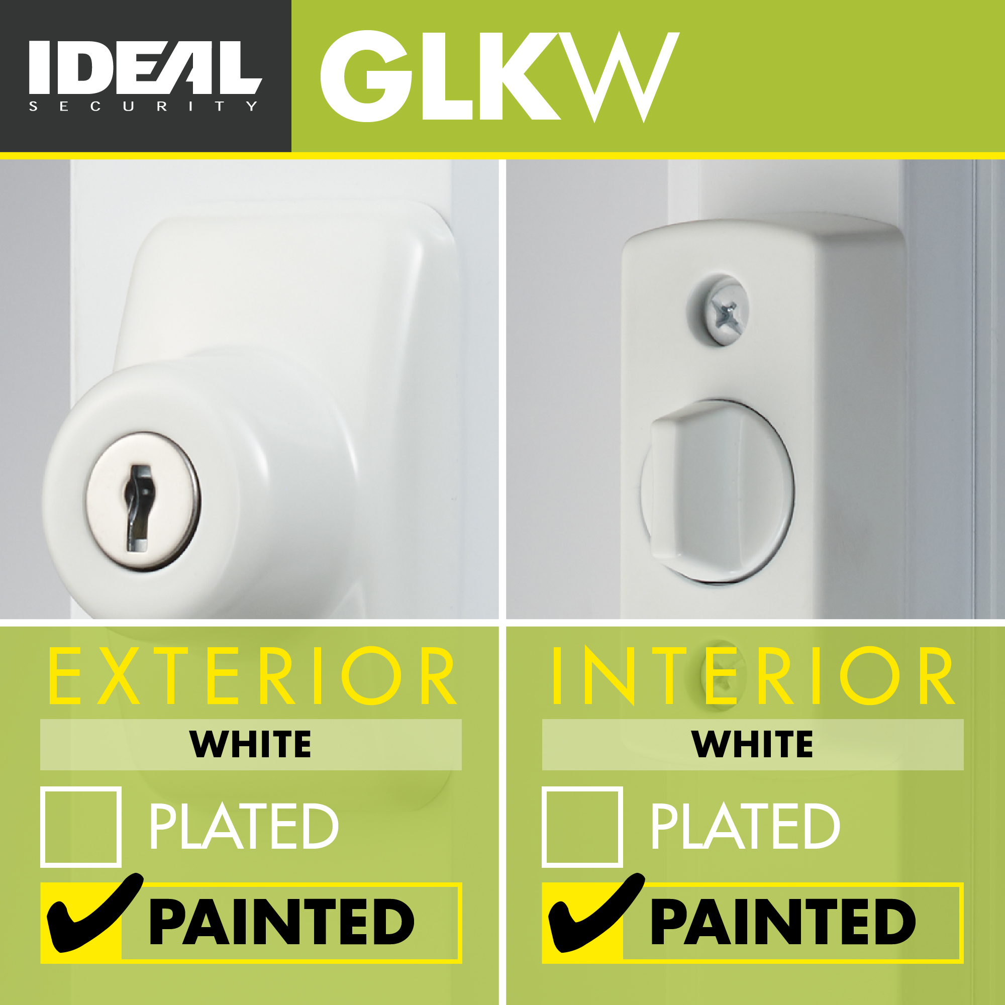 Keyed Deadbolt, White