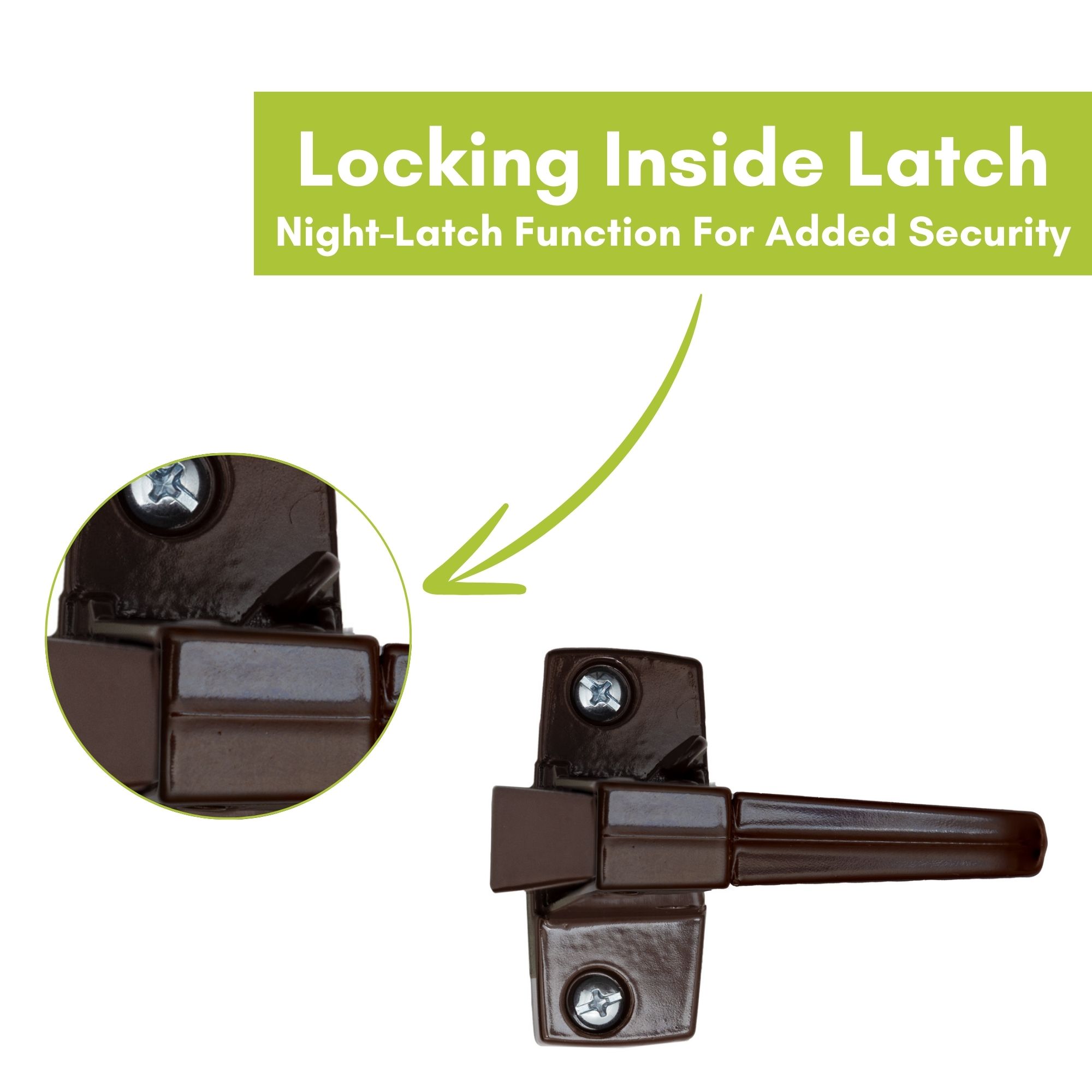 Classic Push Button Handle Set, Brown