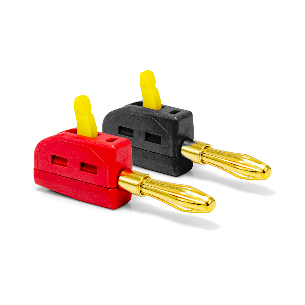 SynConnect Snap-lock Gold Banana Connectors – 12 to 24 AWG – Black plus ...
