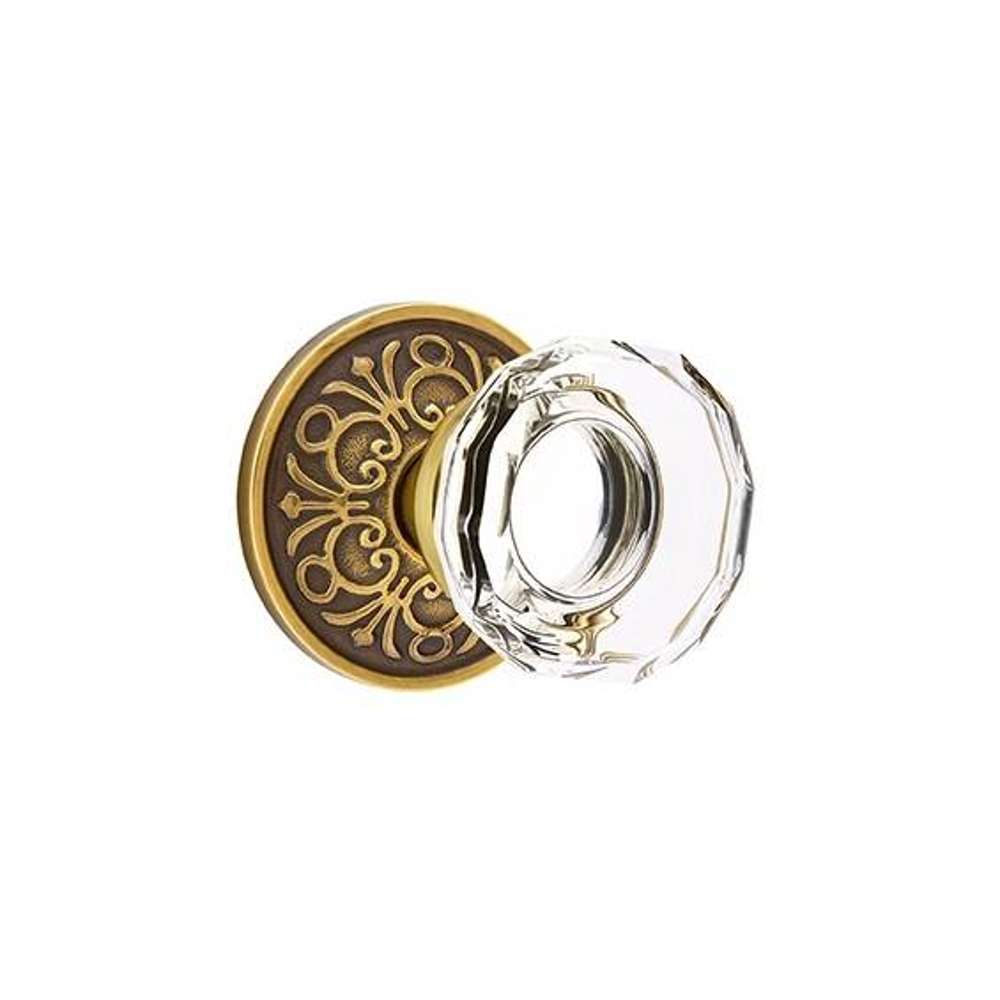Emtek Brass Crystal Series Lowell Crystal Grade 2 Knobset