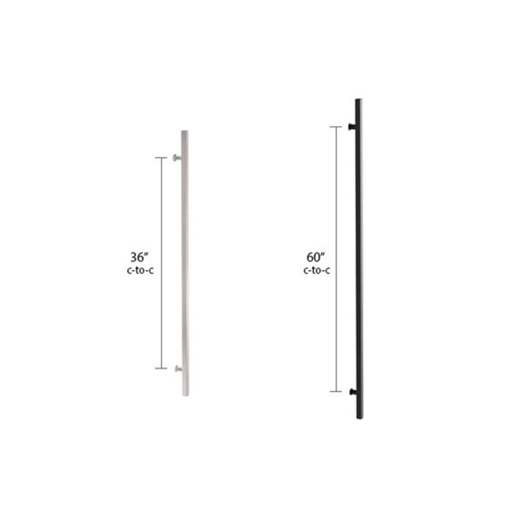 Emtek 86187 Stainless Steel 48 Square Door Pull