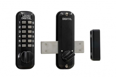 LockeyUSA M220JB Keyless Surface Mount Deadbolt Jet Black