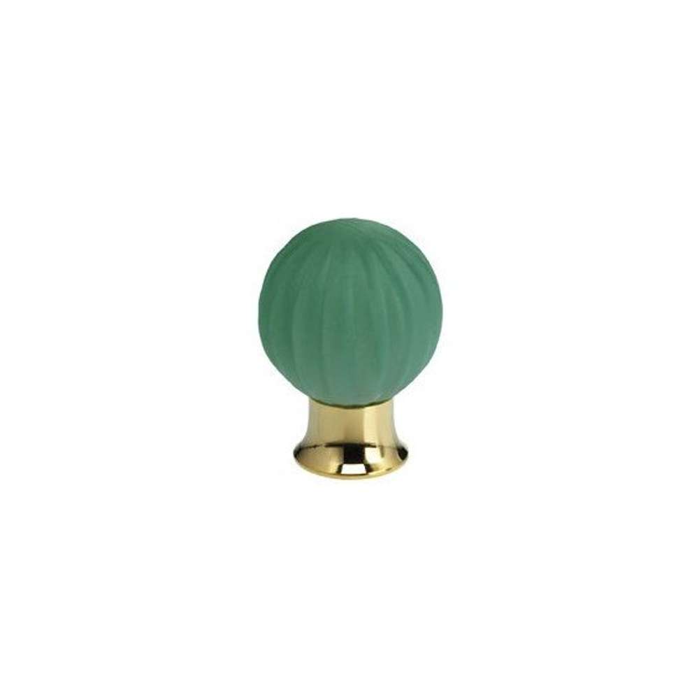 Omnia 440525-S-JADE-US3 Glass Round Cabinet Knob