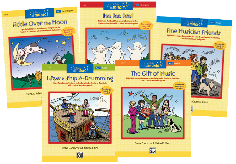 THIS IS MUSIC Lessons for K-Gr. 2 5 Books/5CDs Set Music in Motion