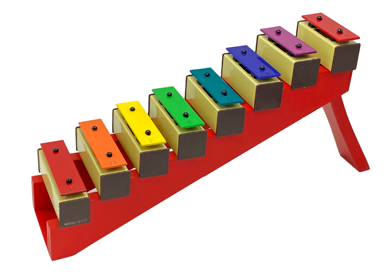 Boomwhacker Colored 8-NOTE RESONATOR BELLS, STEP LADDER & COLOR-CODED ...