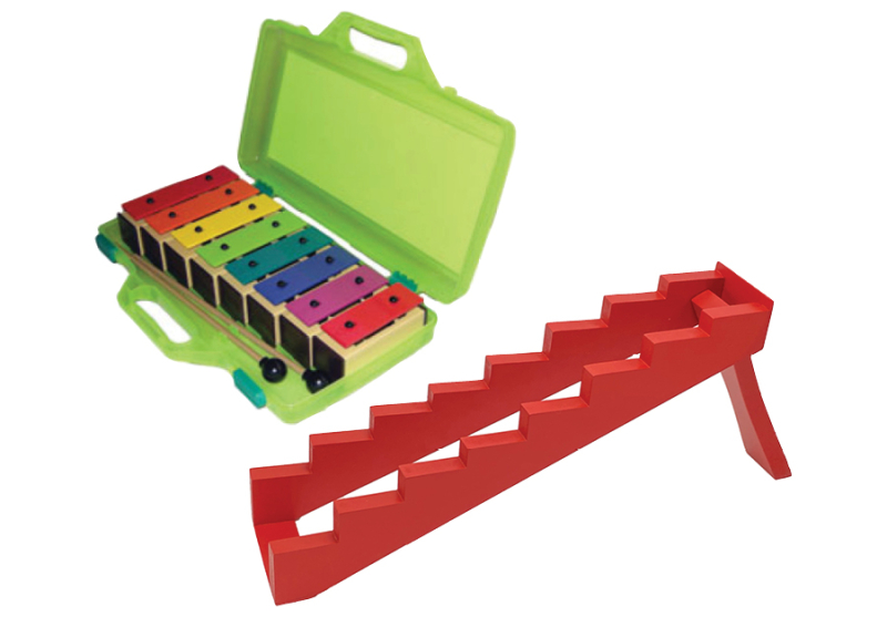 Boomwhacker Colored 8-NOTE RESONATOR BELLS, STEP LADDER & COLOR-CODED ...